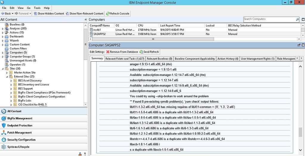 Rhel 6 native tool patching fails - Patch - BigFix Forum