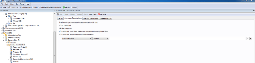 Custom Site for Linux Servers - Content Authoring - BigFix Forum