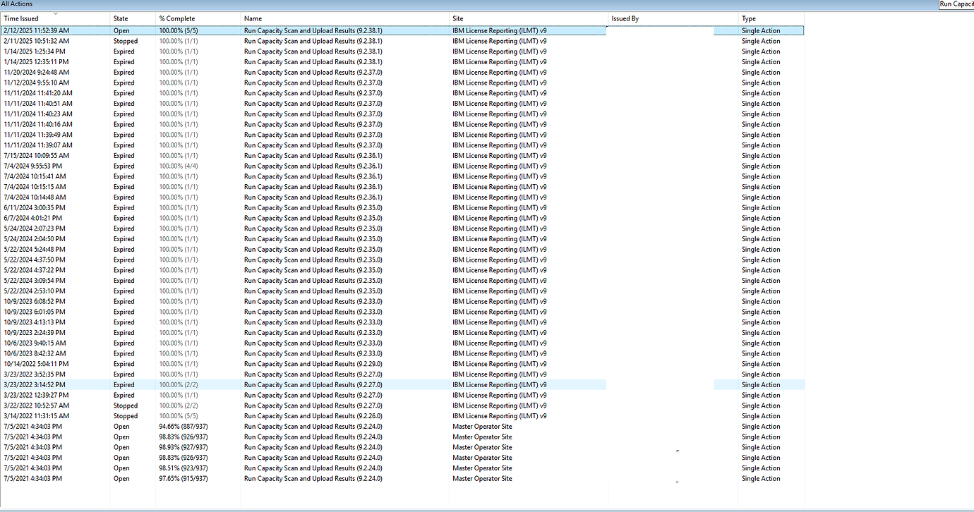 ILMT outdated capacity scan - Reporting - BigFix Forum