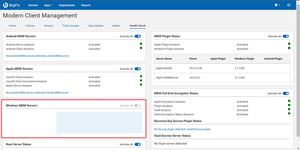 My Setup BigFix MDM Server was stuck, My Analyses has some kind of Bug ... My Setup BigFix MDM Server was stuck, My Analyses has some kind of Bug ...