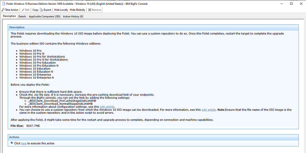Process for Upgrading Windows 1709 to 1909 - Content Authoring - BigFix ...