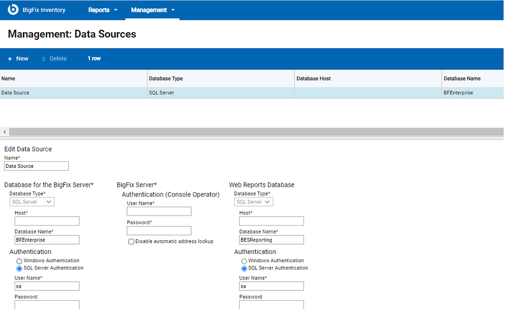 Change Database User for BigFix and ILMT - Reporting - BigFix Forum