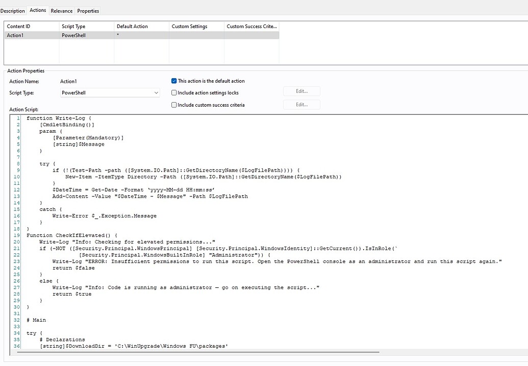 Windows 11 Upgrade PowerShell Sccript - BigFix Forum