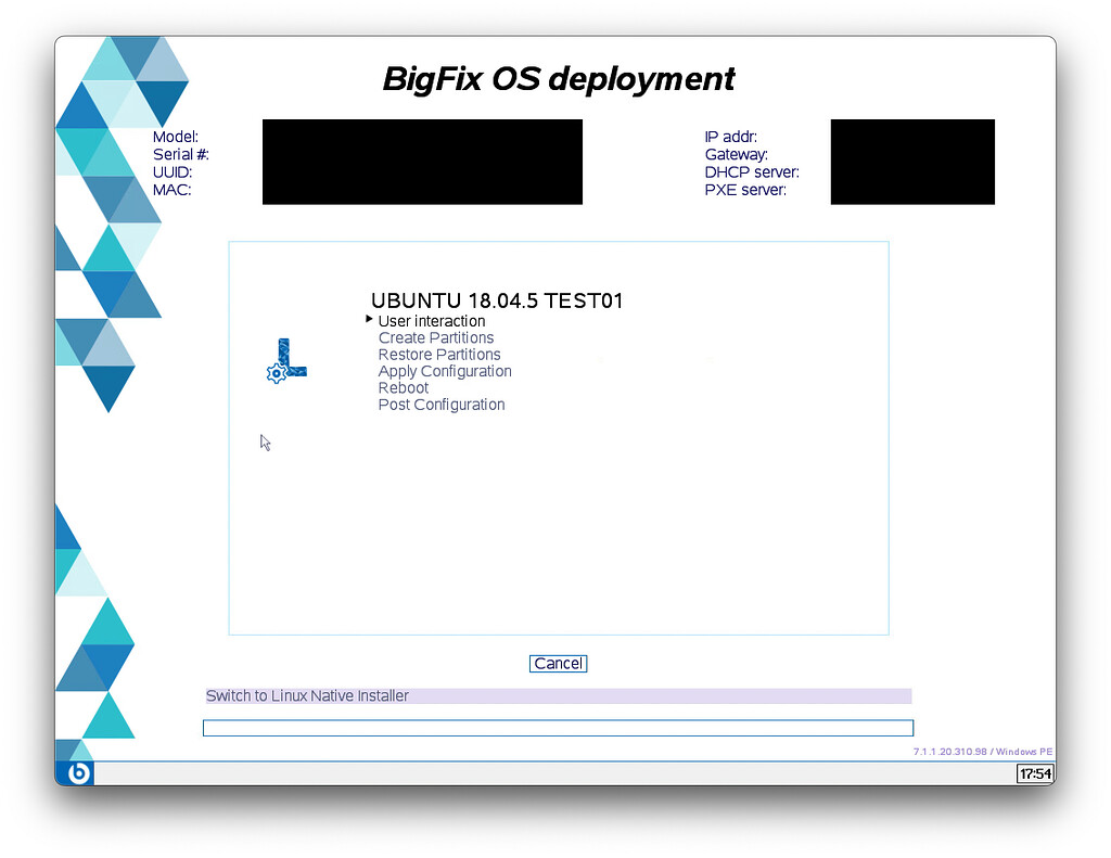 Unable to Image Ubuntu - OSD - BigFix Forum