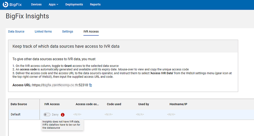 Can not grant access IVR issue - Insights - BigFix Forum