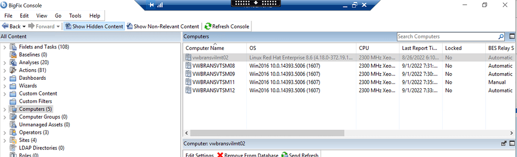 Register new computers on bigfix console - Platform - BigFix Forum