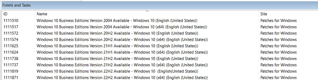 OS Build version Upgrade - Content Authoring - BigFix Forum