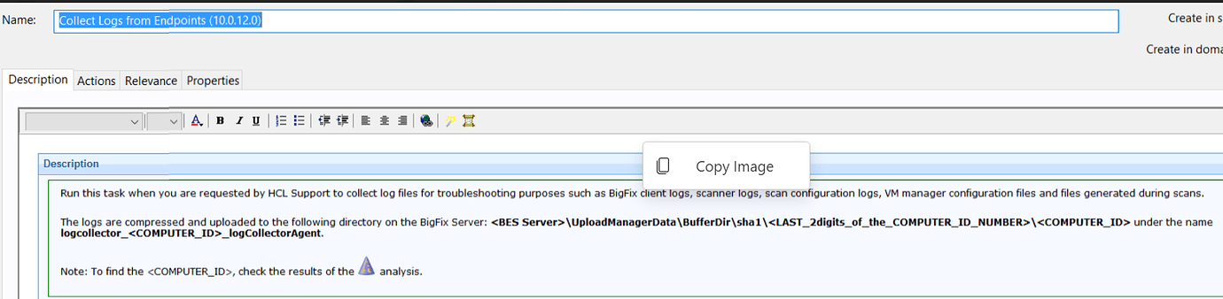 change the directory from BigFix server to other location to get logs - Content Authoring ...