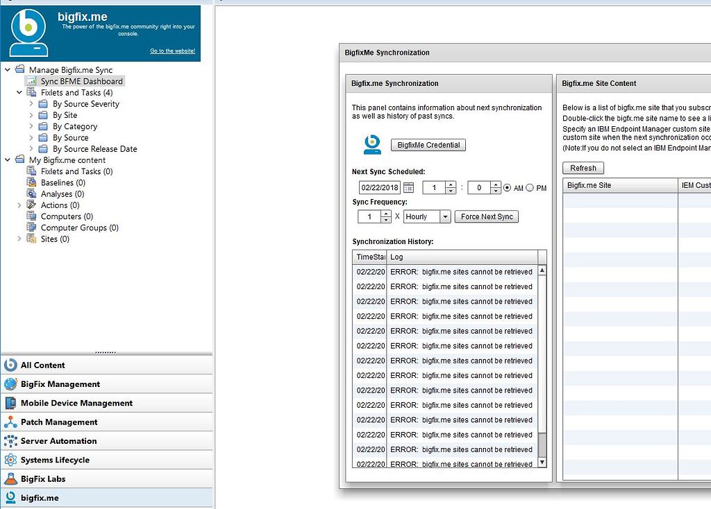 Bigfix.me sync to console timeout errors - Usage and Config - BigFix Forum