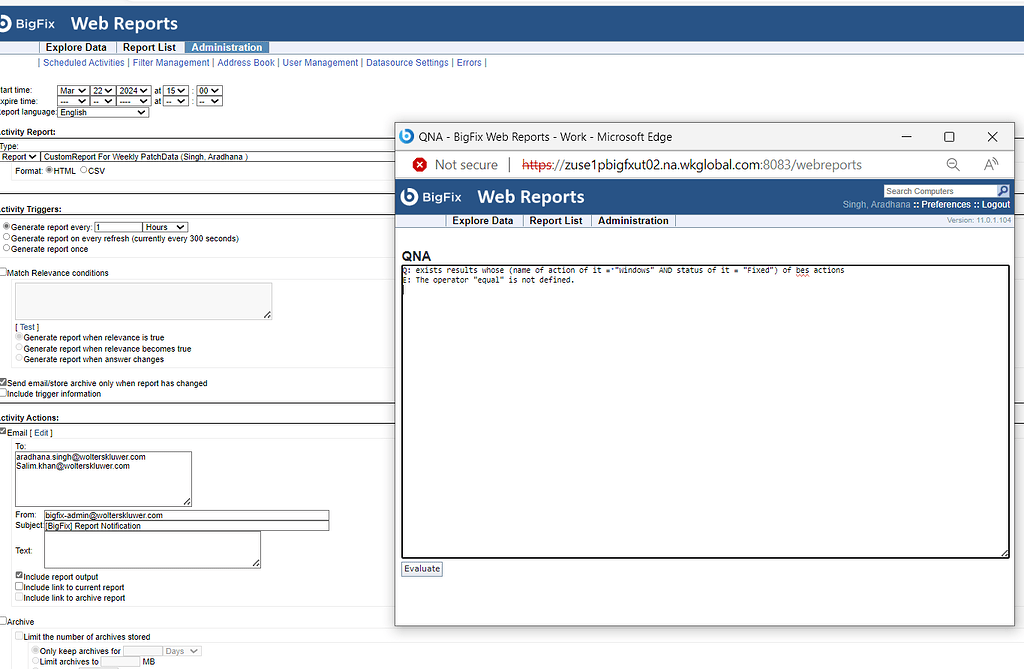 Need Bigfix relevance assistance in Web Reports - Reporting - BigFix Forum