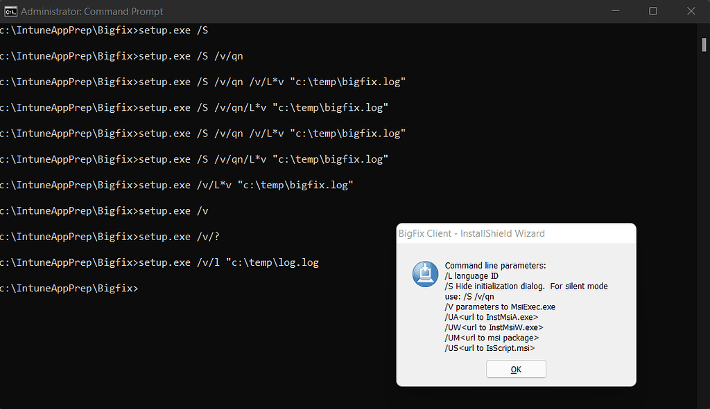 Install windows bes client with logging - Usage and Config - BigFix Forum