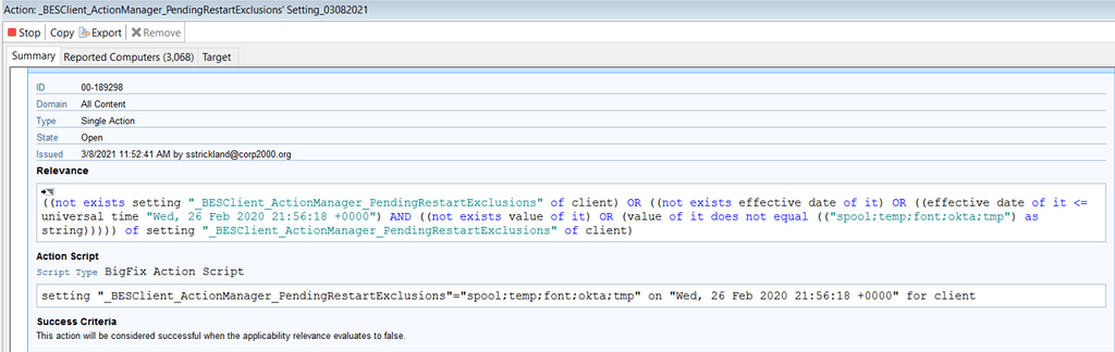 Another Pending Restart Question - Patch - BigFix Forum