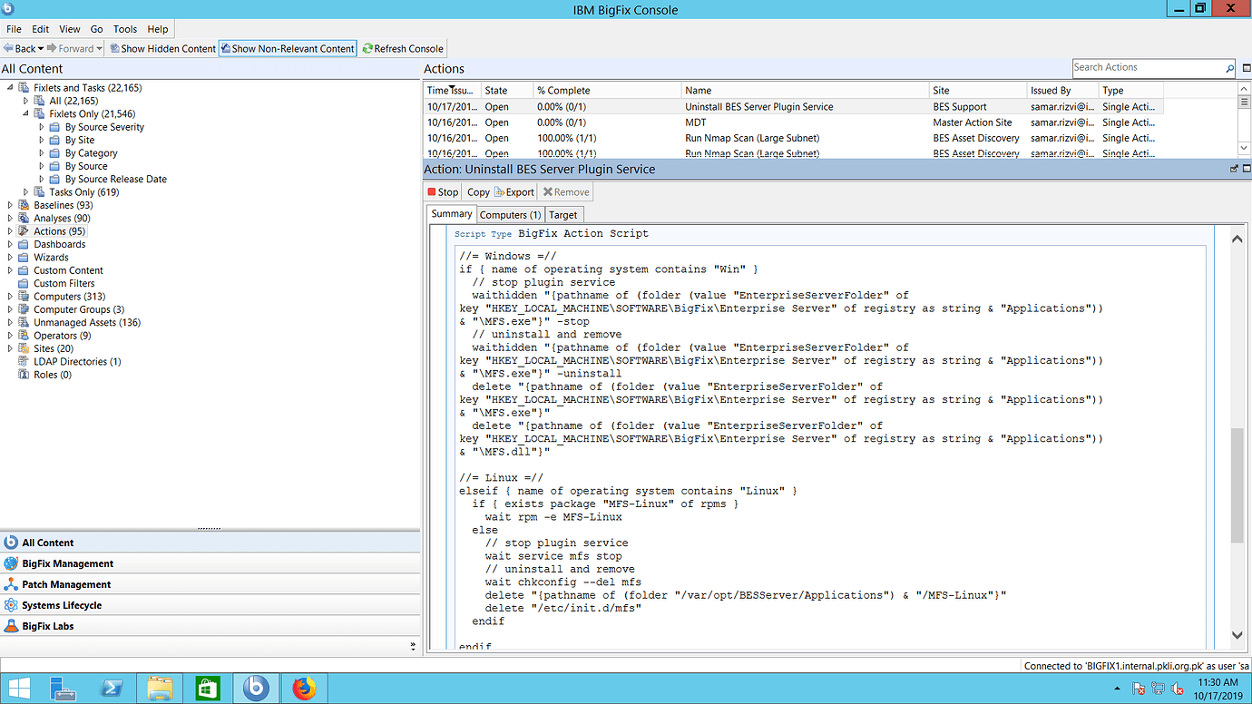 BES Server Plugin service - Usage and Config - BigFix Forum