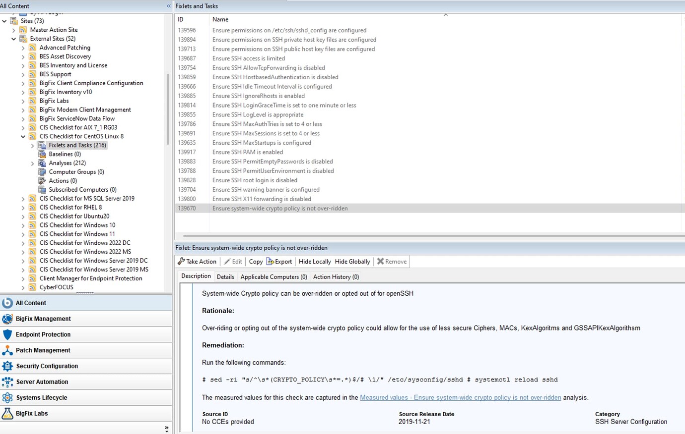Deprecated SSH Cryptographic Settings - BigFix Forum
