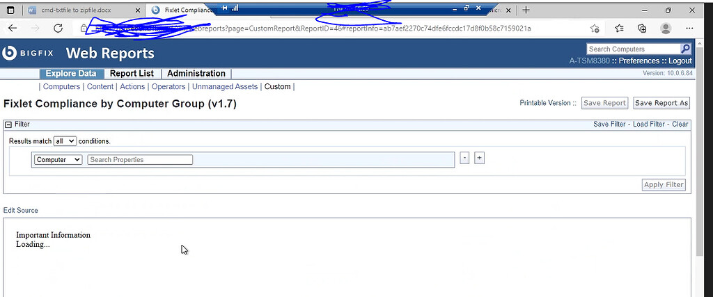Configured fixlet by computer group report 1.7 but it is stuck - BigFix Forum