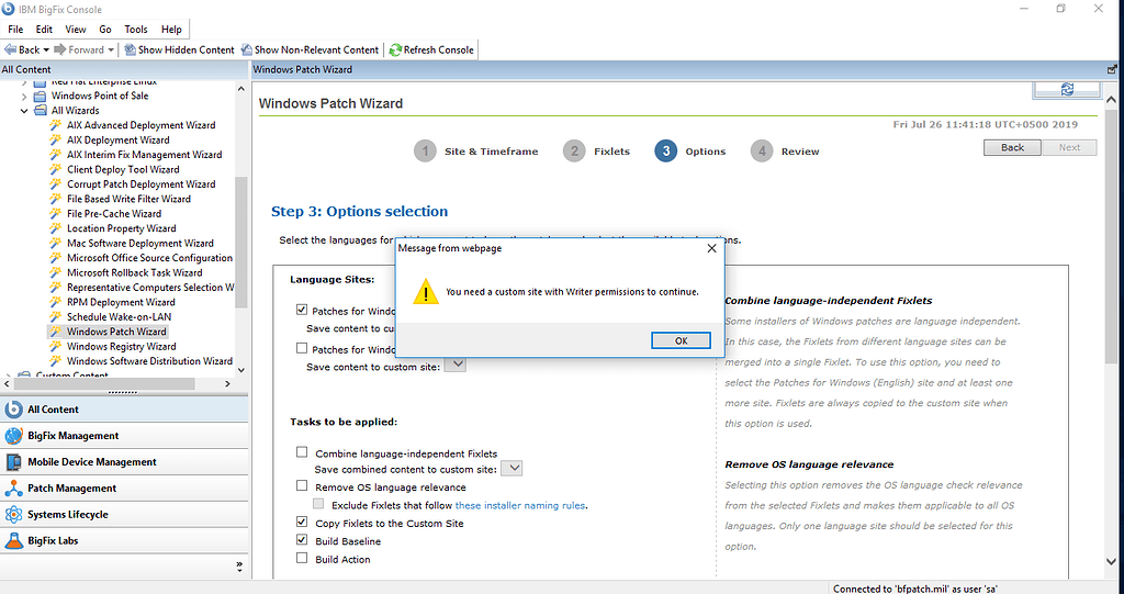 Windows patch wizard issue - Patch - BigFix Forum