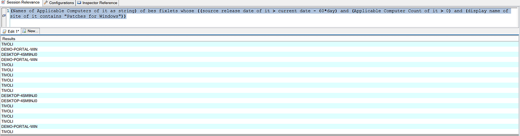Output each Client Setting value from the list of computers printed - Content Authoring - BigFix ...