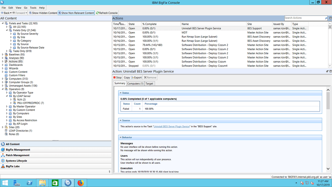 BES Server Plugin service - Usage and Config - BigFix Forum