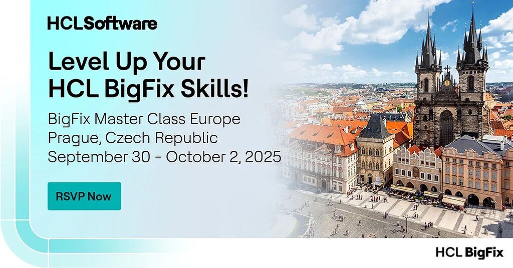 Last Day to Register! - BigFix Master Class for Europe & MEA - Sept 30 ...