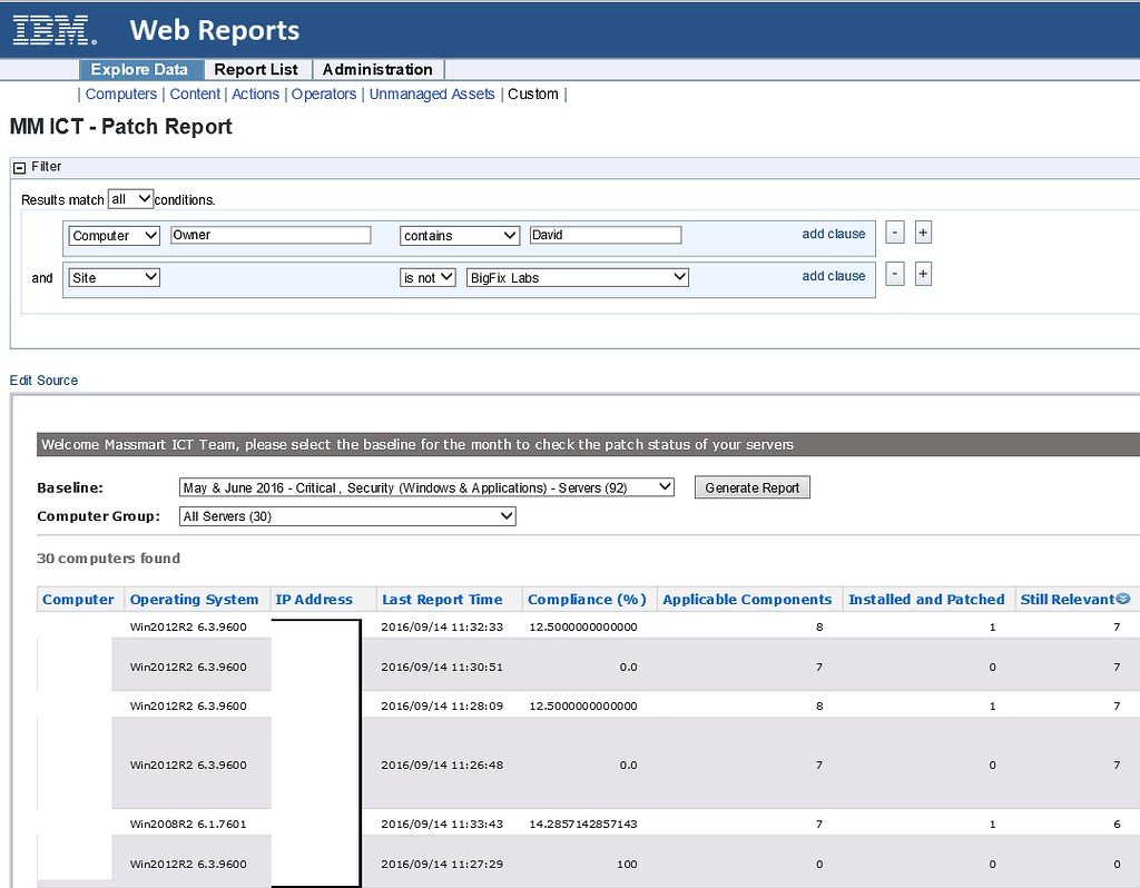 Reporting query help? Maybe theres another way - Reporting - BigFix Forum