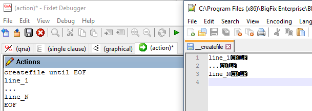 Createfile until - last empty line - Content Authoring - BigFix Forum