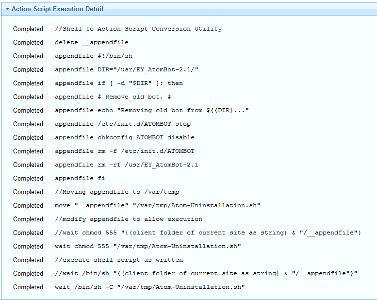 Need To Use Bat Script In Bigfix Action Script To Un Install A Software Content Authoring